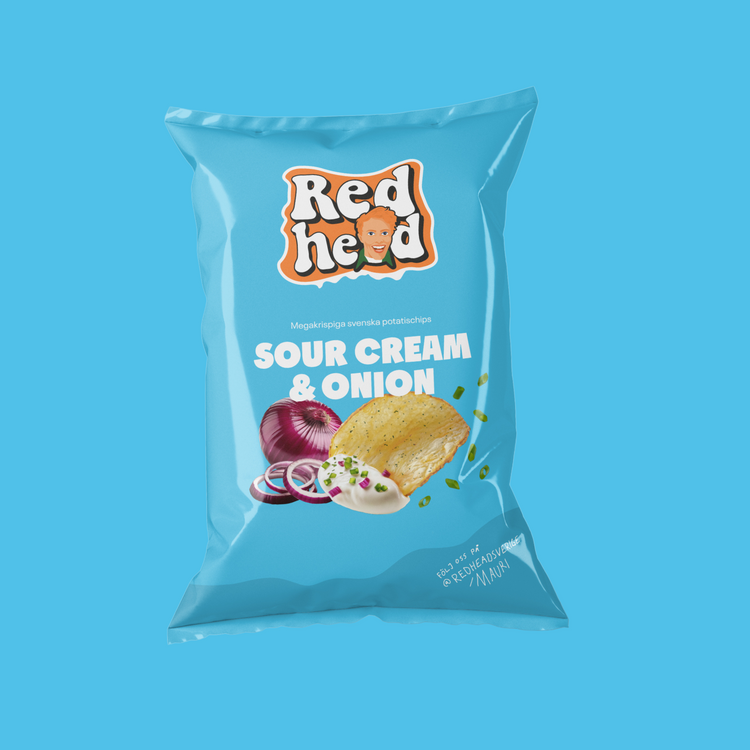 Redhead Sverige Svenska Potatischips Från Mustiga Mauri